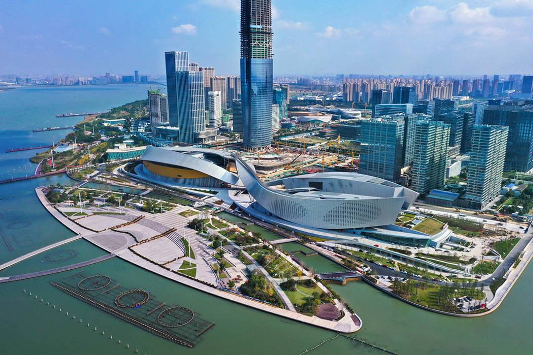 China’s new landmark features ‘giant double ribbons’